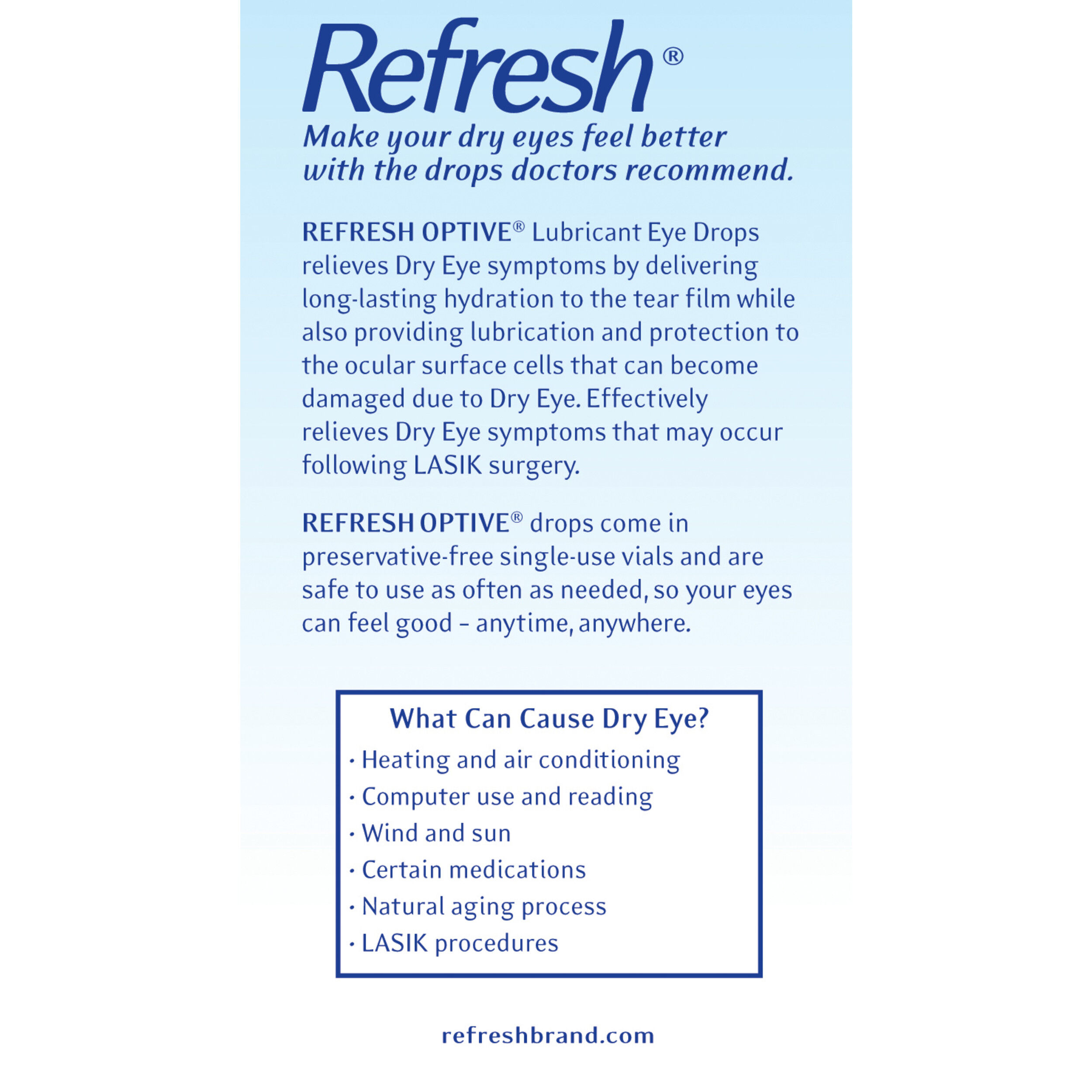 REFRESH OPTIVE® PF Lubricant Eye Drops