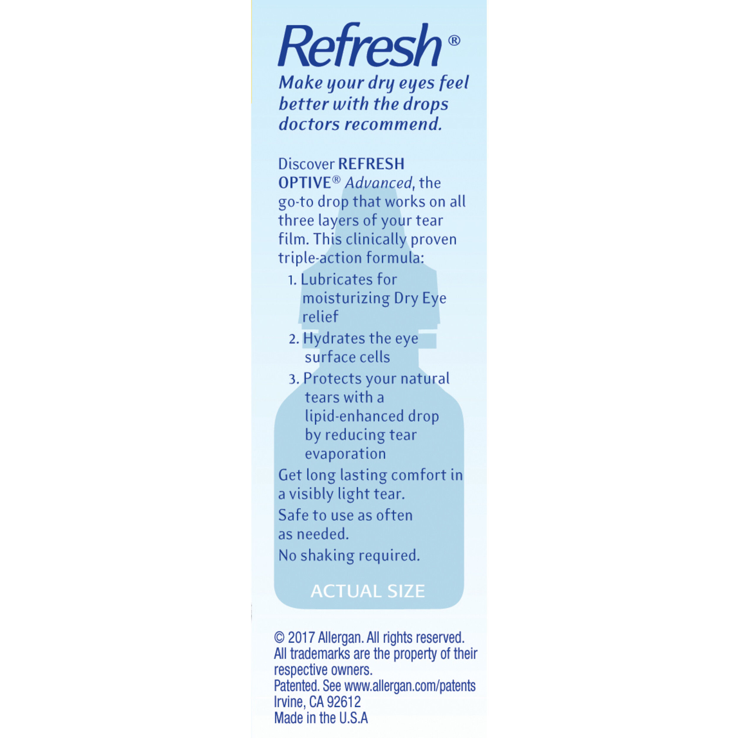 REFRESH OPTIVE® ADVANCED Lubricant Eye Drops