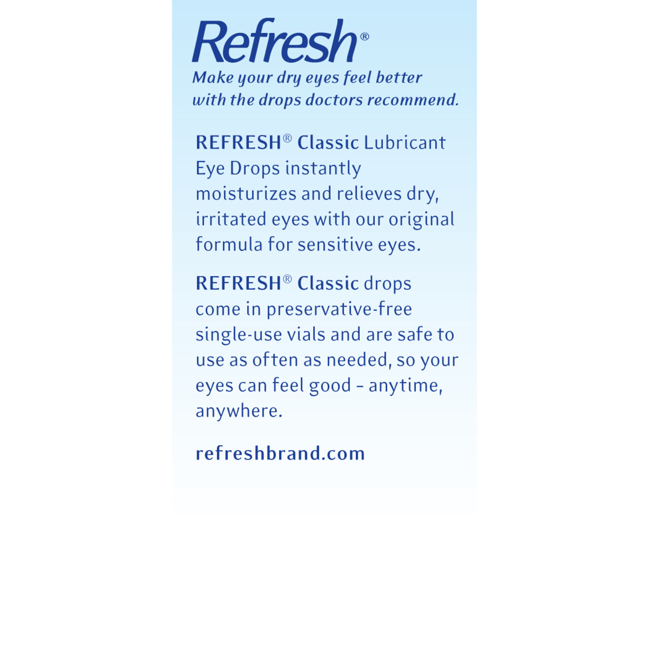 REFRESH® CLASSIC Lubricant Eye Drops